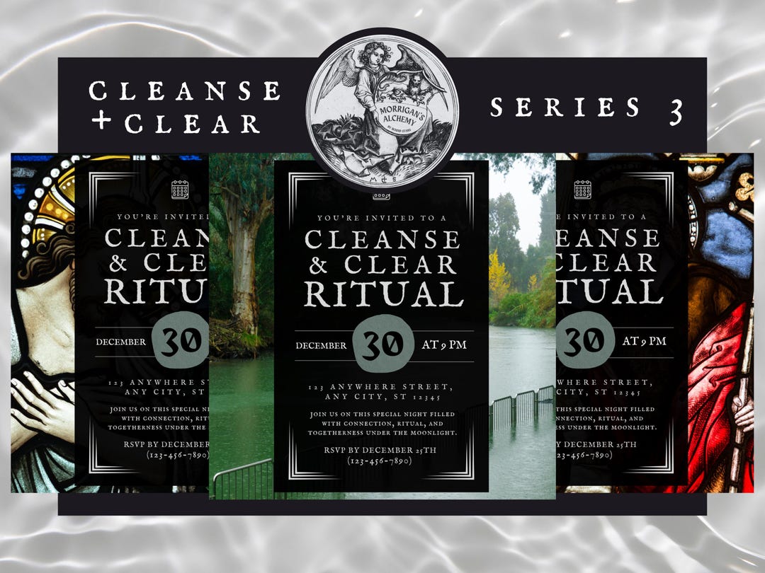 Cleanse + Clear Ritual Invite Set - Series 3 - Email Invitations ...