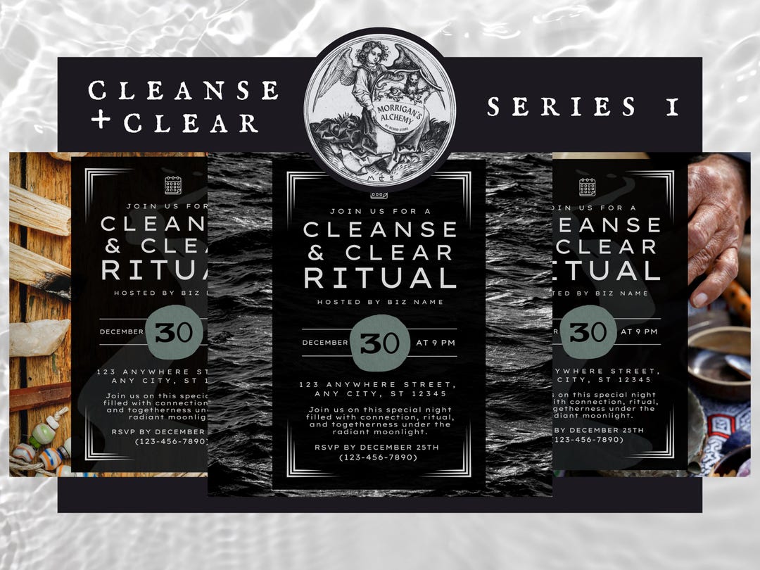 Cleanse + Clear Ritual Invite Set - Series 1 - Email Invitations ...