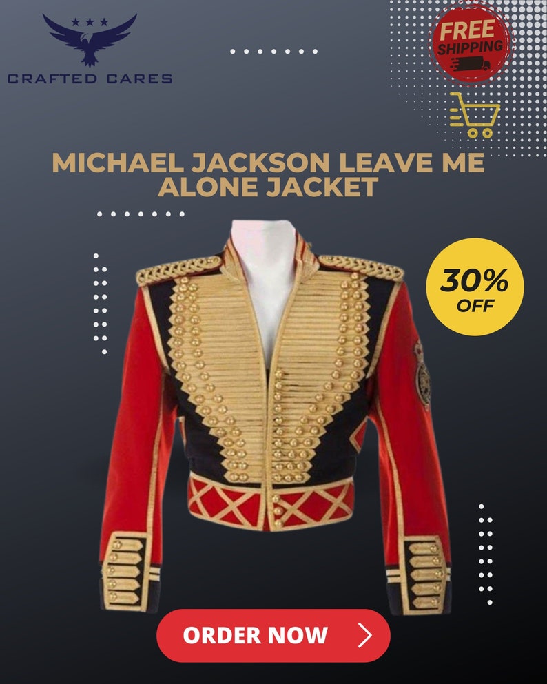 Handmade Michael Jackson Leave Me Alone Jacket Michael Jackson Inspired ...