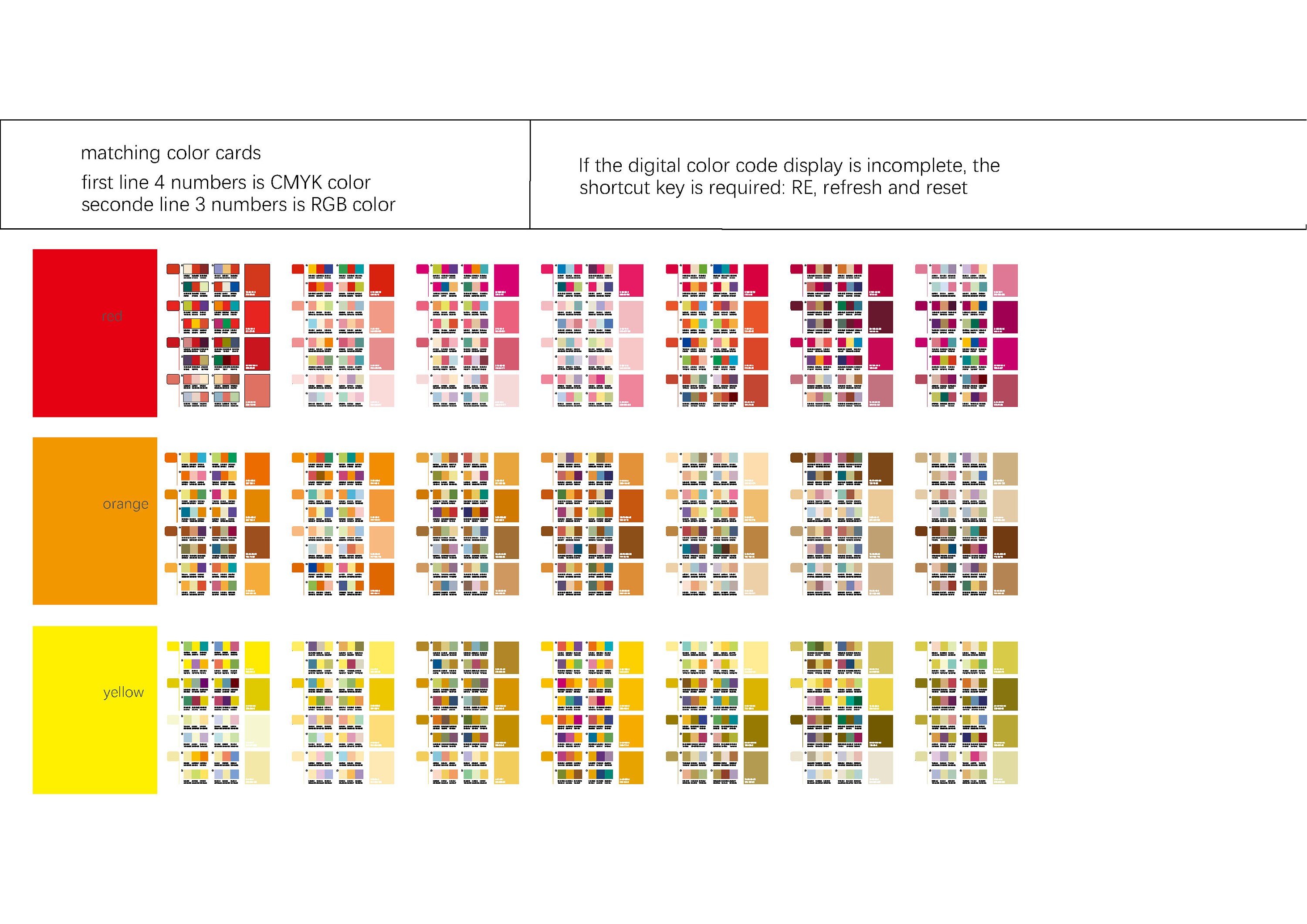 Digital Color Card for CAD - Etsy