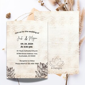 Whimsical Farm Wedding Invitation Template, Outdoor Wedding Invite ...