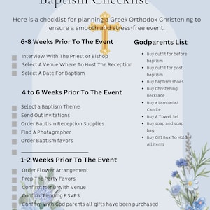 Personalized Baptism Checklist Template: Custom 2024 Planner (CANVA ...