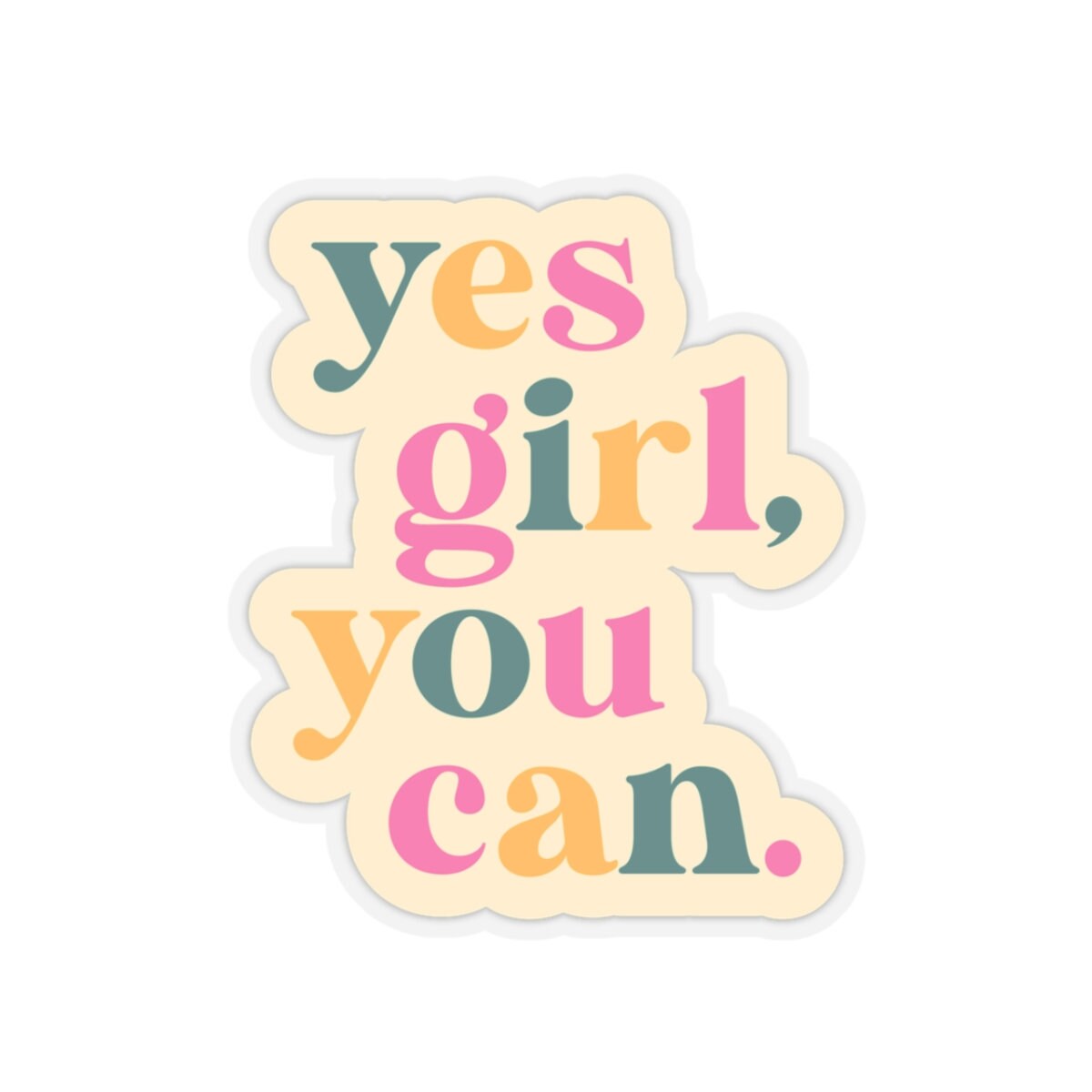 Yes Girl You Can Sticker for Women Inspirational Sticker, Planner ...