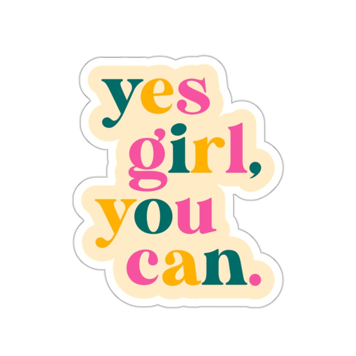 Yes Girl You Can Sticker for Women Inspirational Sticker, Planner ...