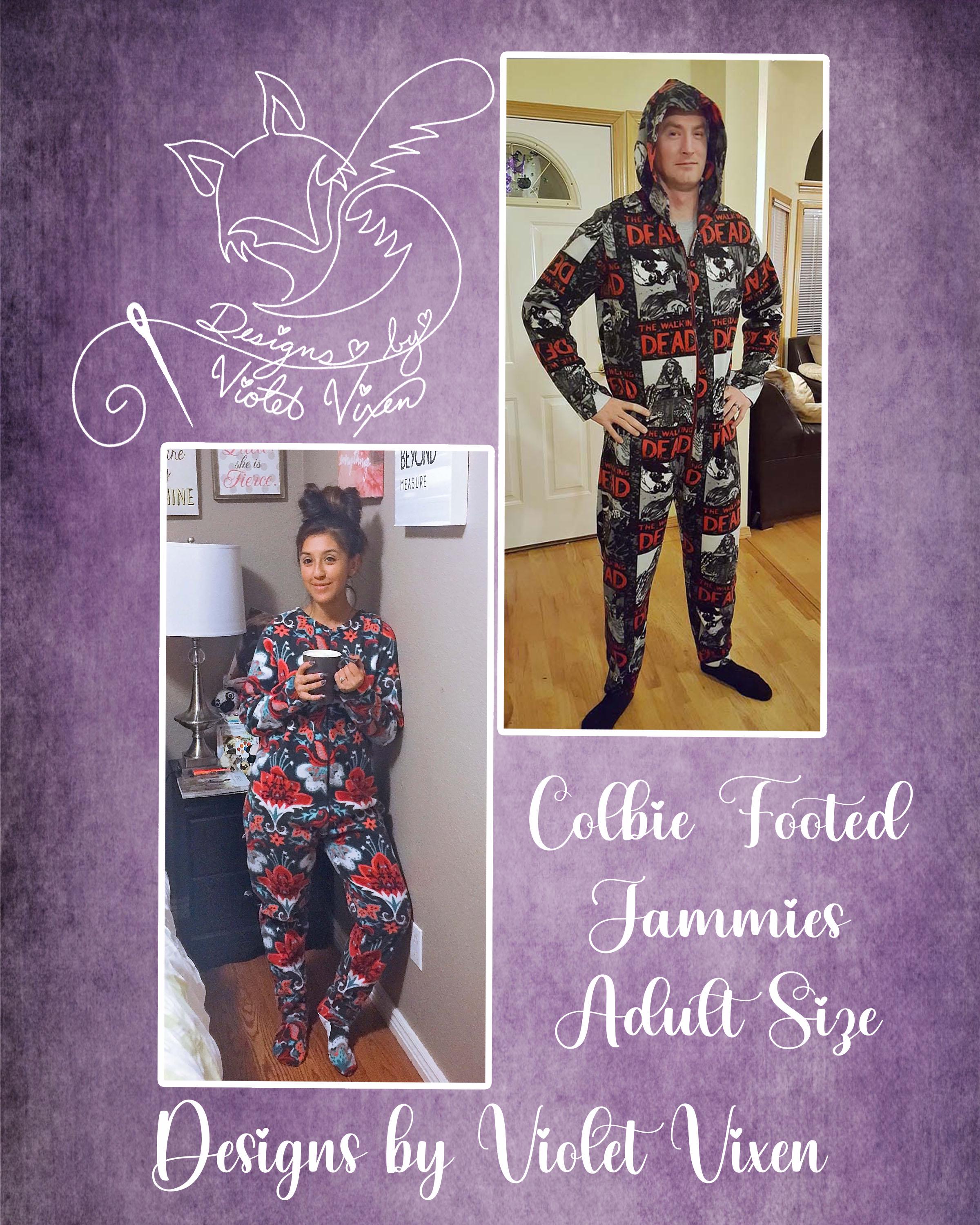 Colbie Footed Pajamas PDF Pattern Adult Sizes XXS-4X, Boutique Style ...