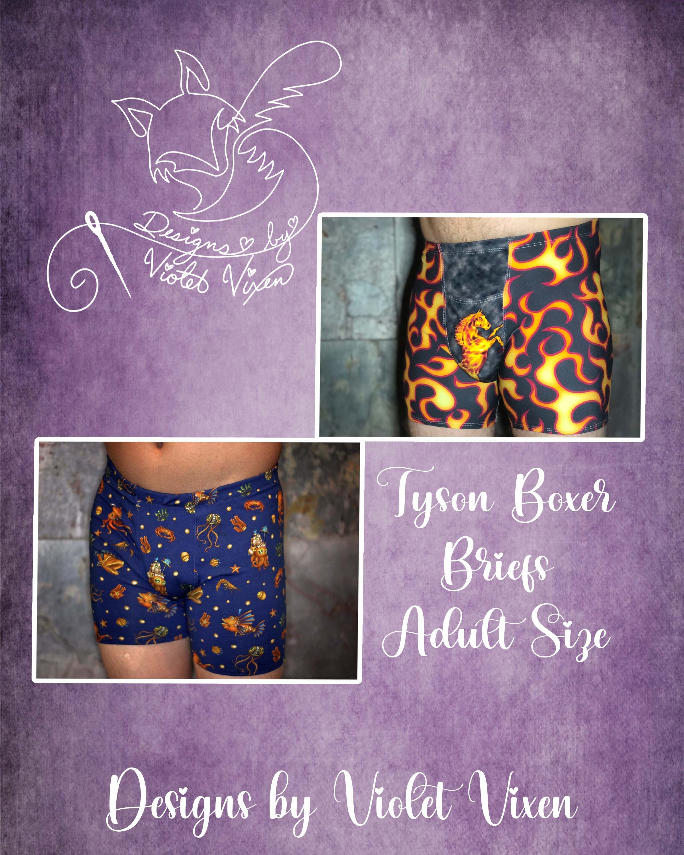 Tyson Boxer Briefs PDF Pattern Adult Sizes XXS-3X, Boutique Style, A0 ...
