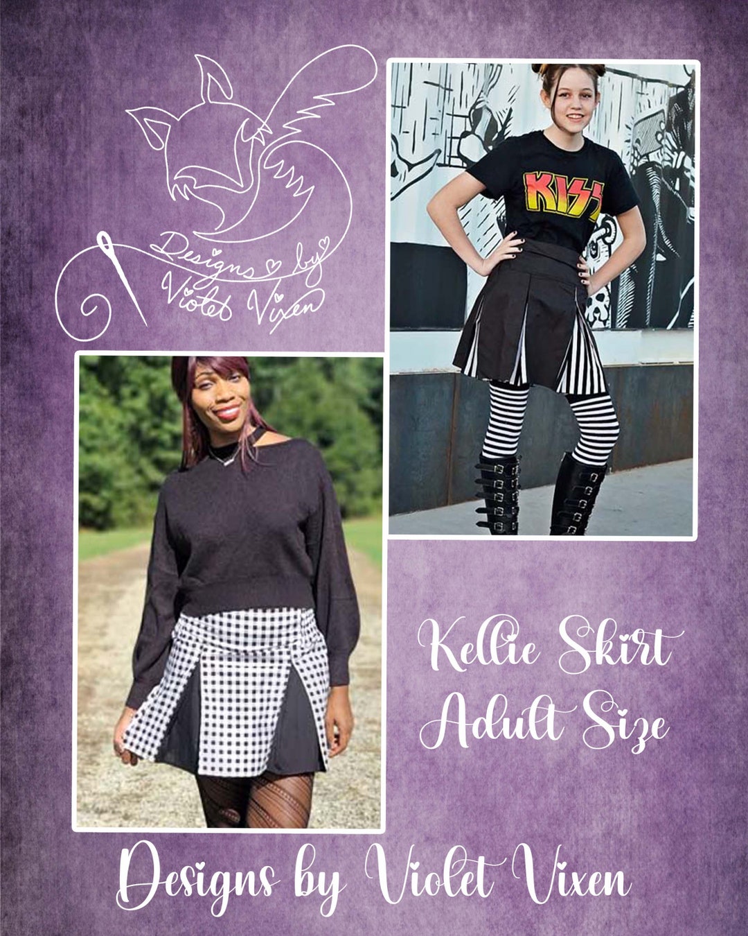 Kellie Pleated Skirt PDF Pattern Adult Sizes XXS-3X, Boutique Style, A0 ...