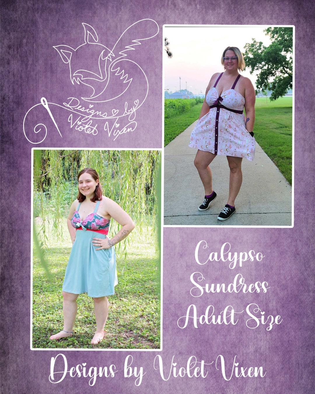 Calypso Sundress PDF Pattern Adult Sizes XXS-3X, Boutique Style, A0 and ...