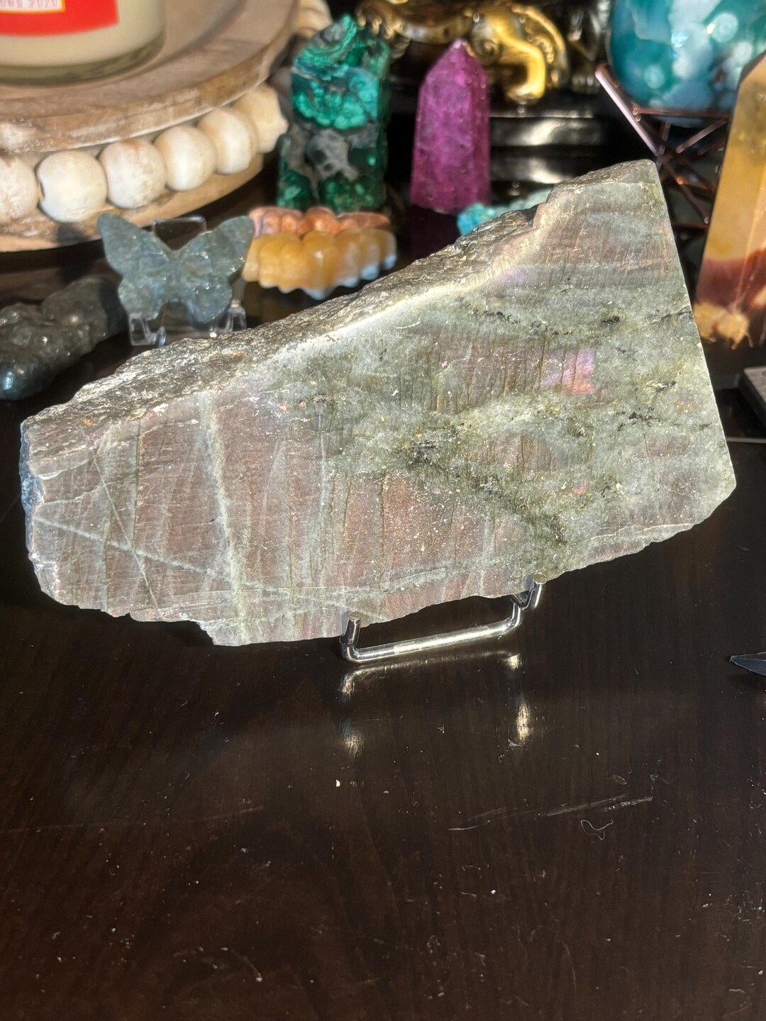 Labradorite Slab With Red Flash - Etsy
