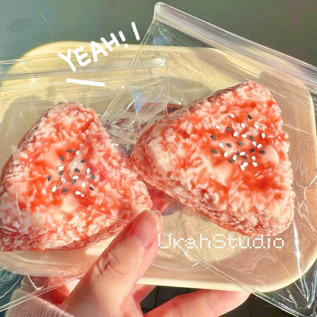 Soy Sauce Rice Ball Squishy Toy | Hand-made | Stress Reliever | Slime ...