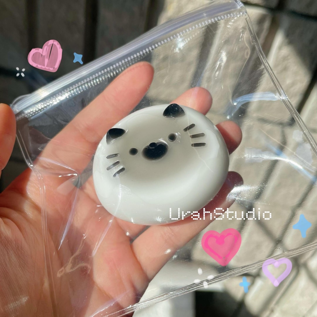 Neko Kitty Daifuku Squishy Toy | Hand-made | Stress Reliever | Slime ...
