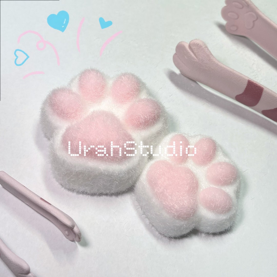 Fluffy Pinky Cat Paw Squishy Toy | Hand-made | Stress Reliever | Slime ...