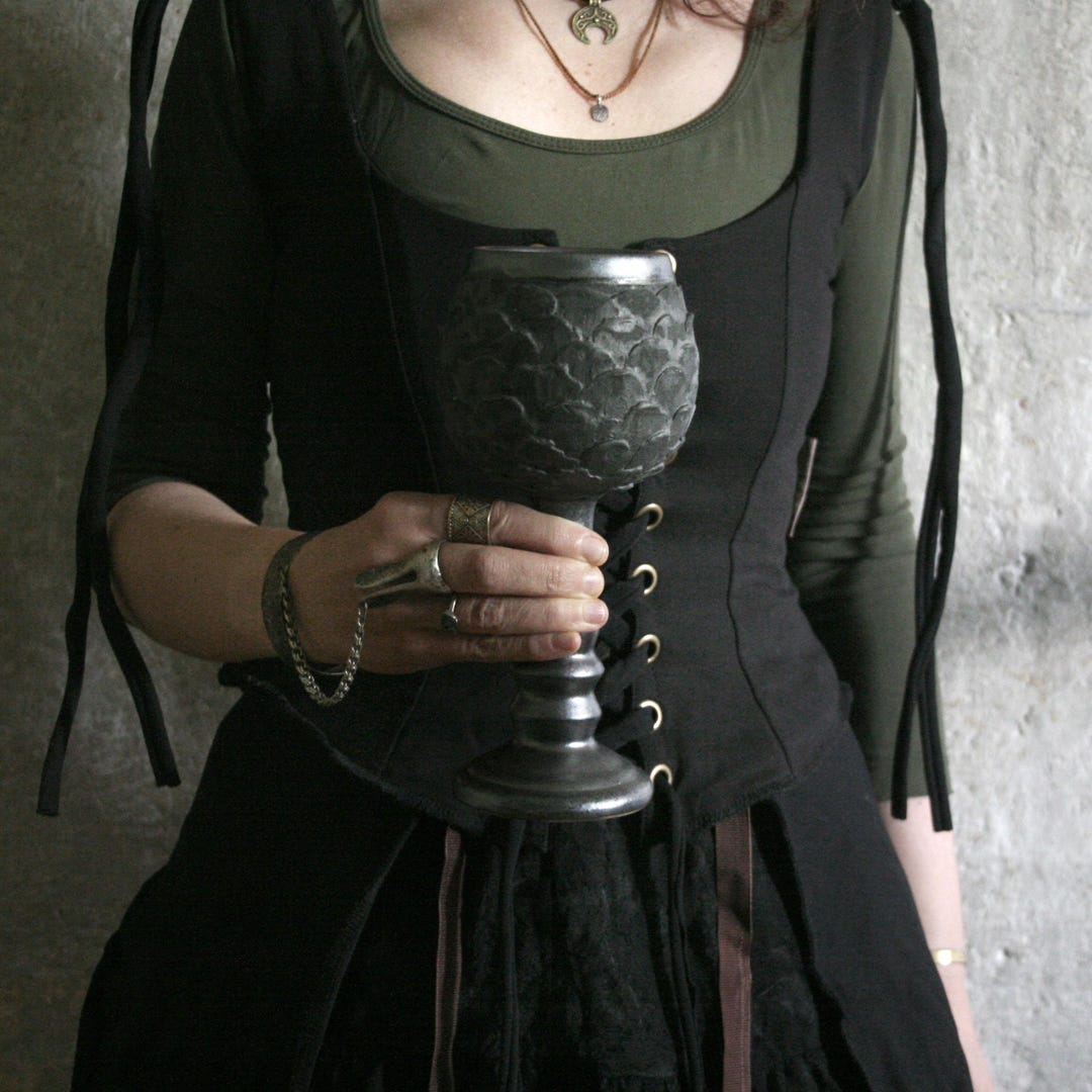 Ceramic Dragon Scales Chalice Pottery Fantasy Goblet Ceramic Wine Glass ...