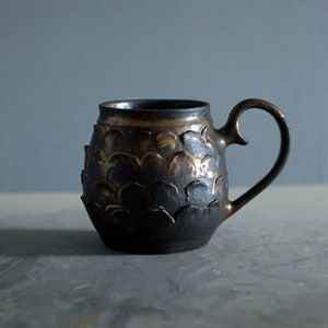 Pottery Dragon Scale Mug Ceramic Handmade Mugs - Etsy