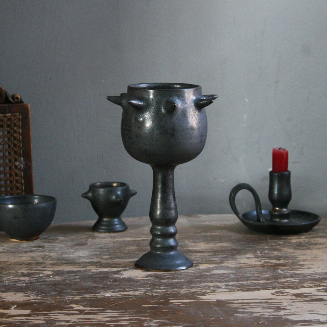 Ceramic Goblet With Spikes, Spiked Pottery Chalice, Vampire Style Glass ...