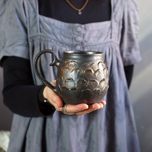 Pottery Dragon Scale Mug Ceramic Handmade Mugs - Etsy