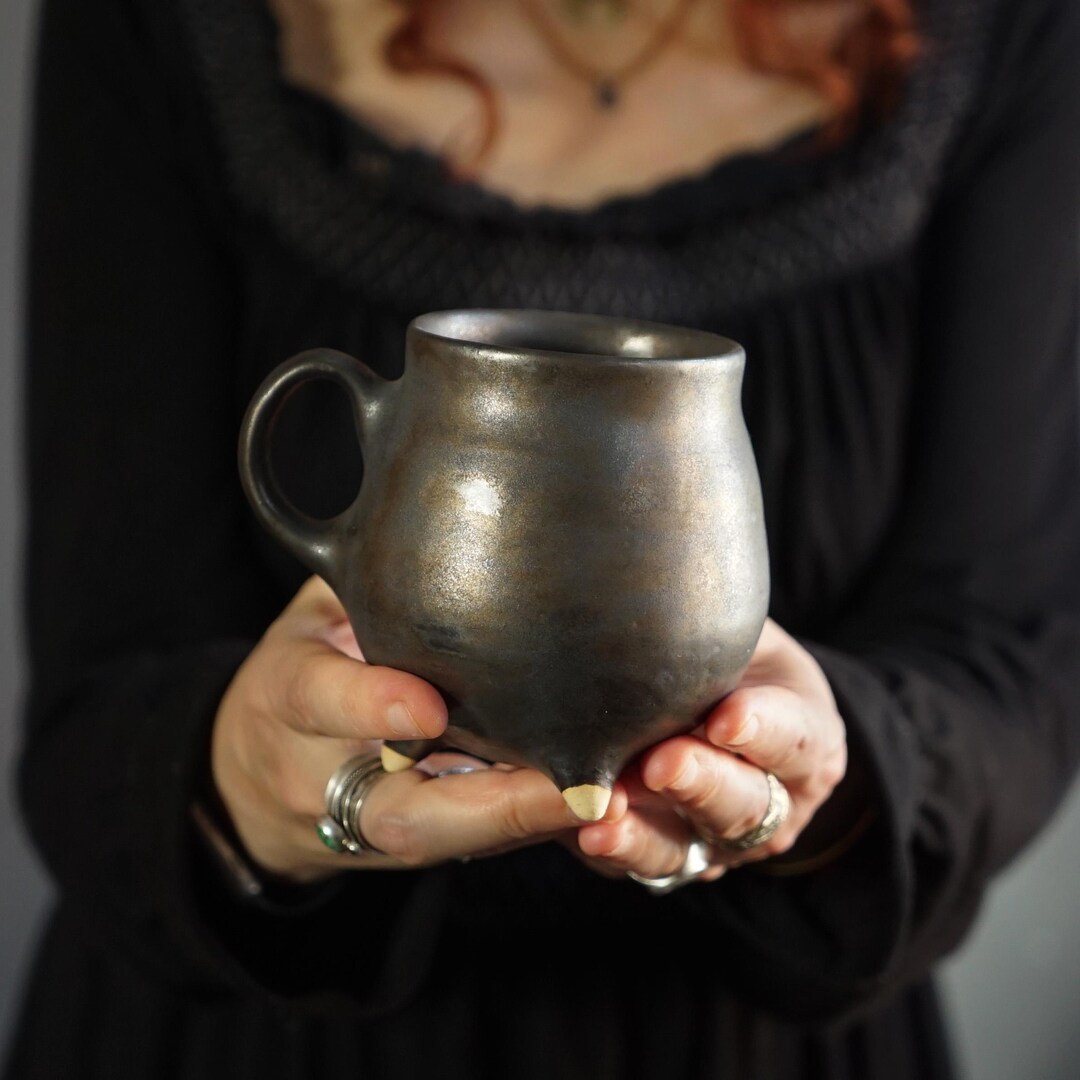 Witches Brew Cauldron Mug Pottery Cup in the Form of Witches Cauldron ...