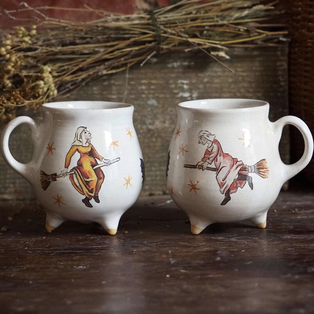 Ceramic Witches Cauldron Mug 14 Fl Oz 400ml Pottery Mug With Witch ...
