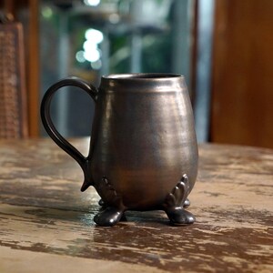Ceramic Medieval Tankard Mug Pottery Unique Paw Feet Mug for Mulled ...