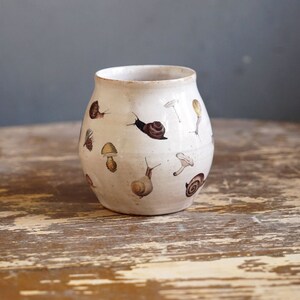 Ceramic Snail Mug Pottery Snails Coffee Mug Handmade Overglaze Painting ...