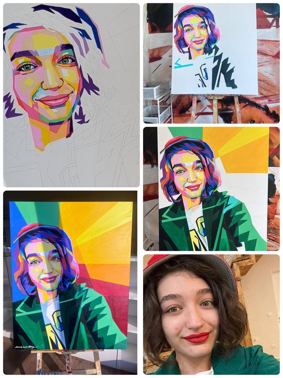 Hand Painting Custom Wpap Portrait on Canvas From Your Photos, Wpap ...