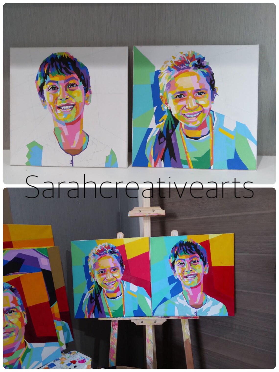 Hand Painting Custom Wpap Portrait on Canvas From Your Photos, Wpap ...
