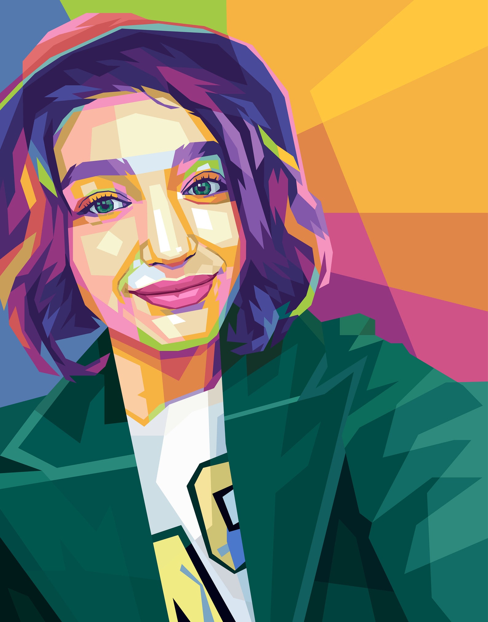 Hand Painting Custom Wpap Portrait on Canvas From Your Photos, Wpap ...