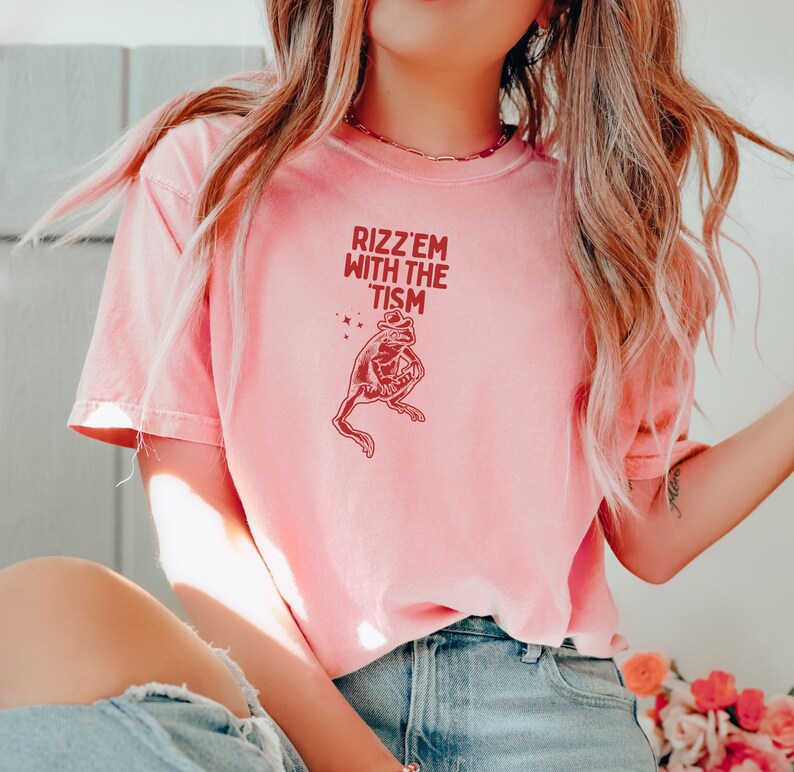 Rizz Em With the Tism T-shirt, Stupid Vintage Frog Tee, Funny Retro 90s ...