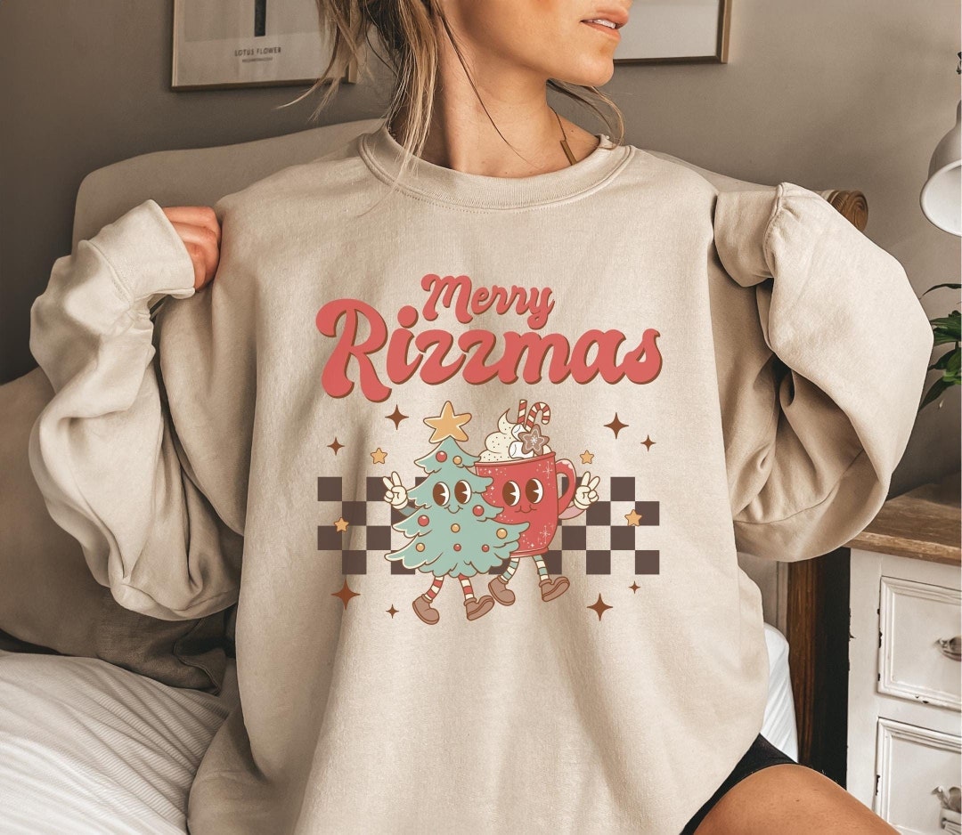 Merry Rizzmas Sweatshirt, Retro Christmas Sweater, Rizz the Season ...