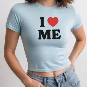 I Heart Me Baby Tee, I Love Me Crop Top, I Heart Myself Y2K T-shirt, I ...
