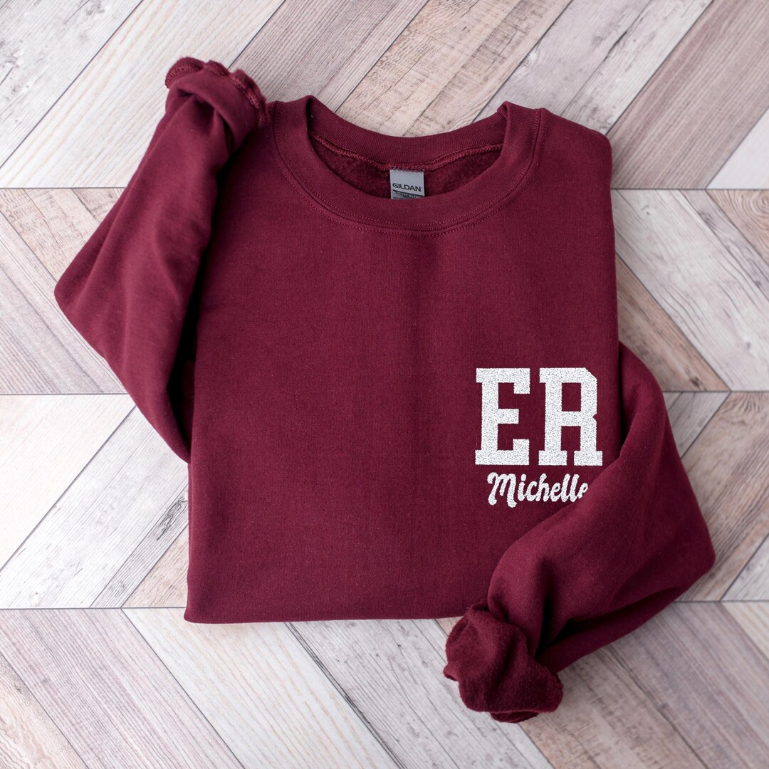 Personalized Emergency Department Sweatshirt, Custom Emergency Nurse ...