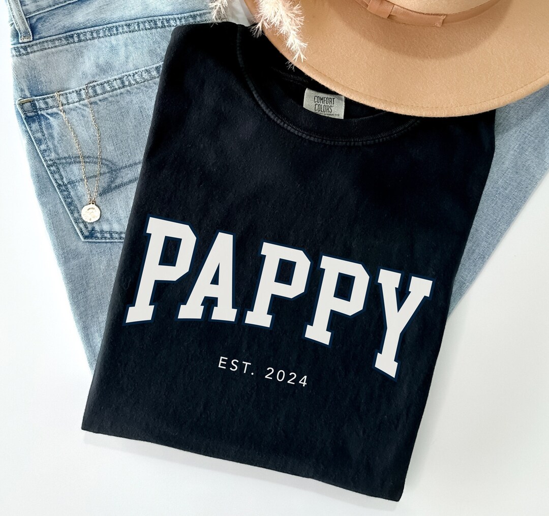 Personalized T-shirt for Pappy, Grandpa Custom Varsity Tee, Shirt for ...