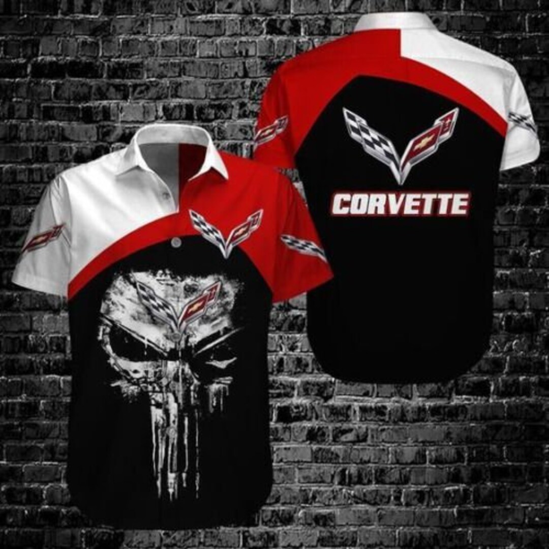 Corvette C7 X Skull Logo Hawaiian Shirt S-5XL Best Gift CANT MISS - Etsy