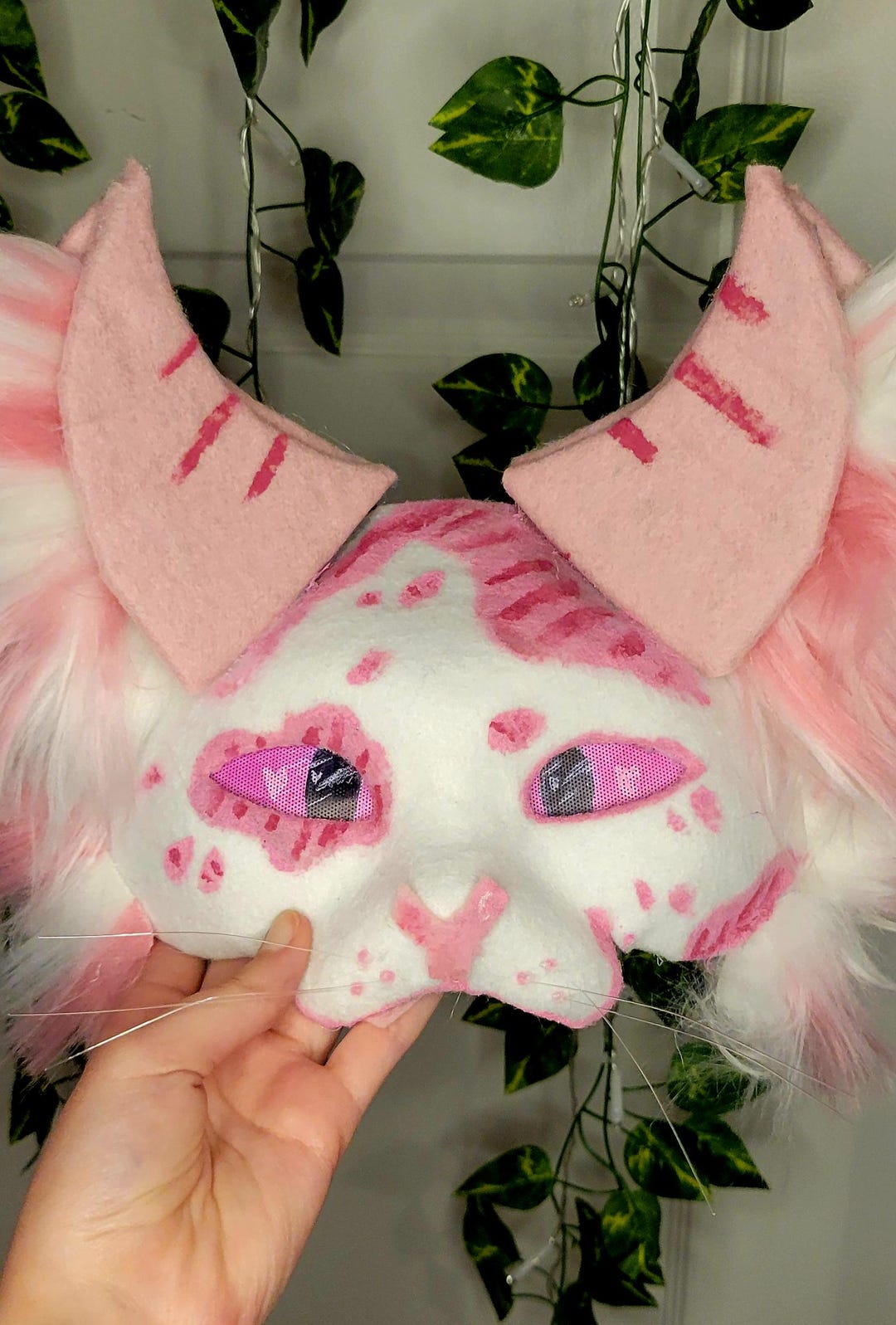 Strawberry Spotted Cat Therian Mask! - Etsy