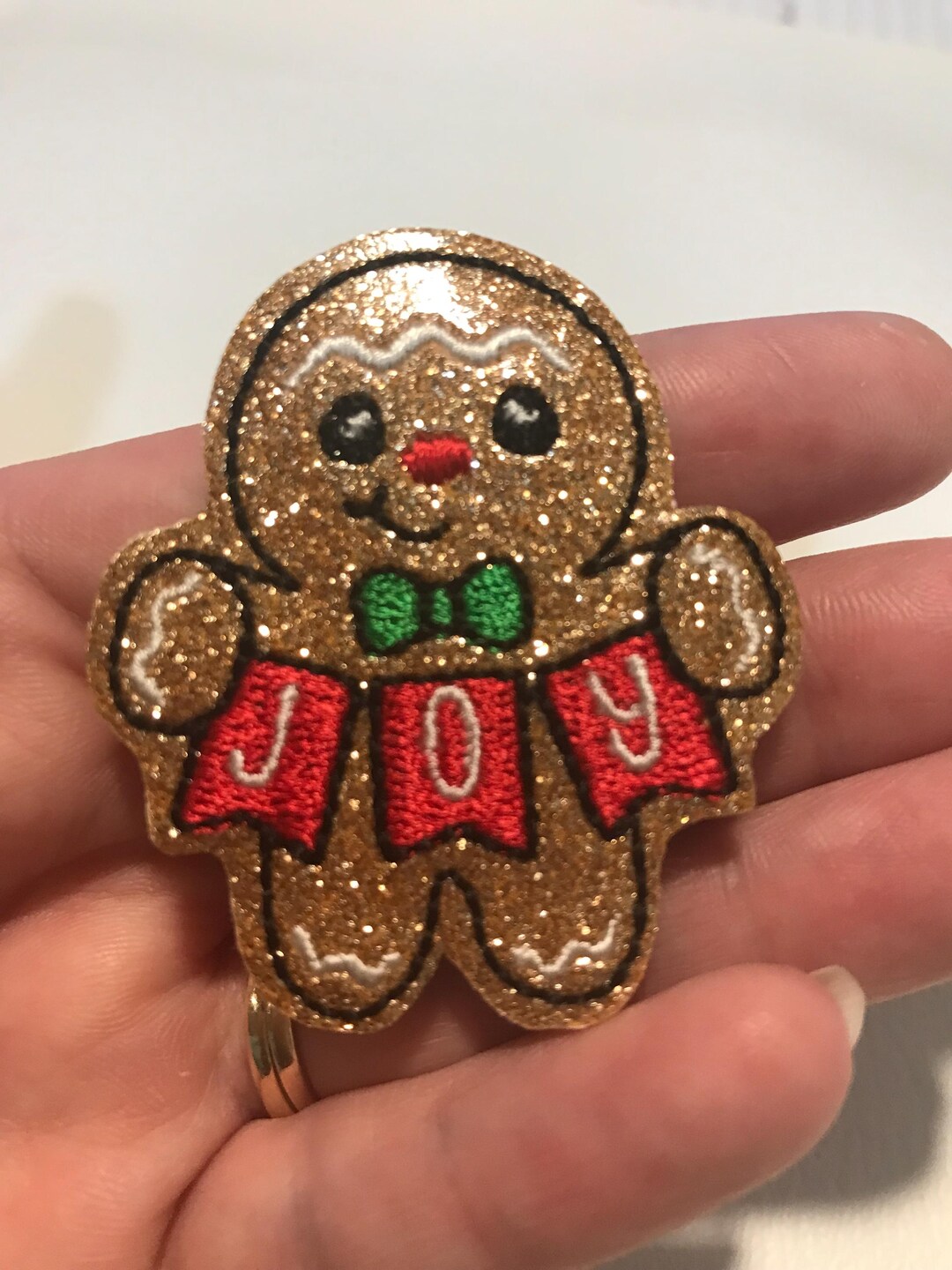 Gingerbread Joy Feltie Christmas Applique Embellishments - Etsy