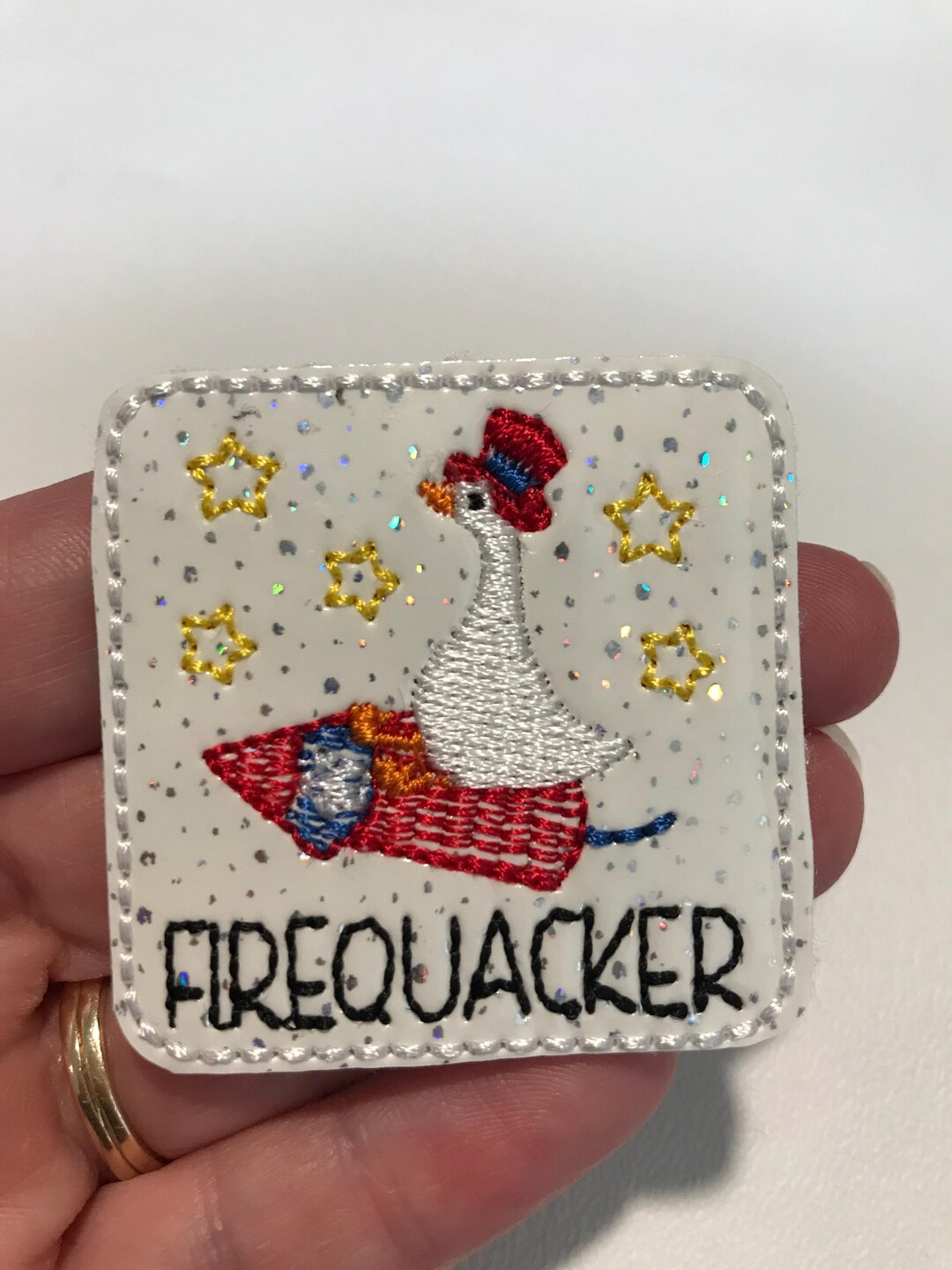 Firequacker Goose Feltie Patriotic Applique Embellishments - Etsy