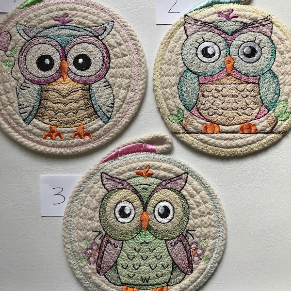 Owl Coasters - Etsy