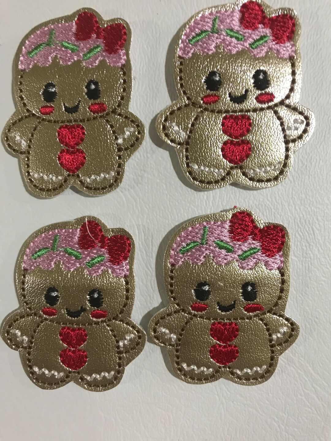 Gingerbread Girl Feltie Christmas Applique Embellishments - Etsy
