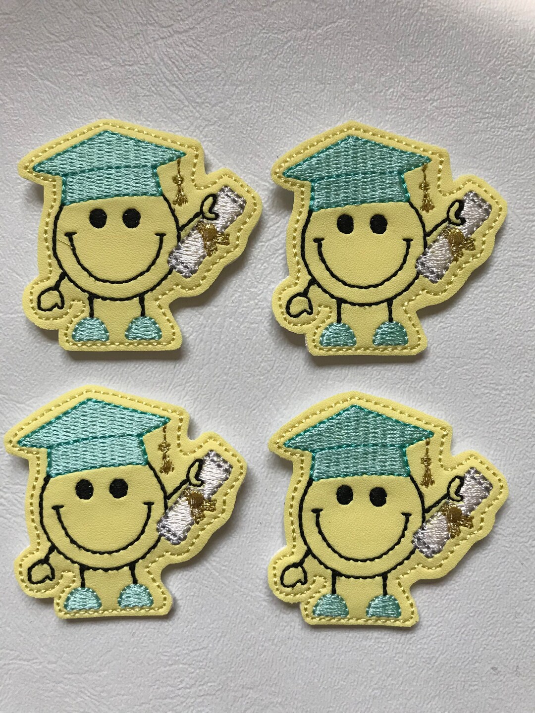 Graduation Smiley With Cap Diploma Feltie Applique Embellishments - Etsy