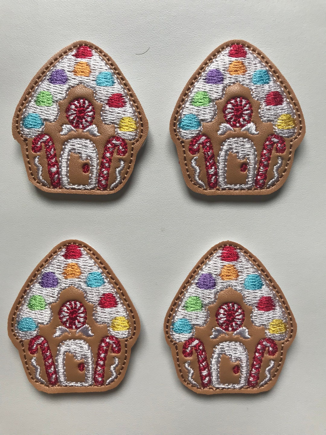 Gumdrop Gingerbread House Feltie Christmas Applique Embellishments - Etsy