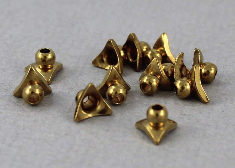 Triangle Base Raw Brass Spacer Bead Caps 4mm X 6mm 12 or - Etsy