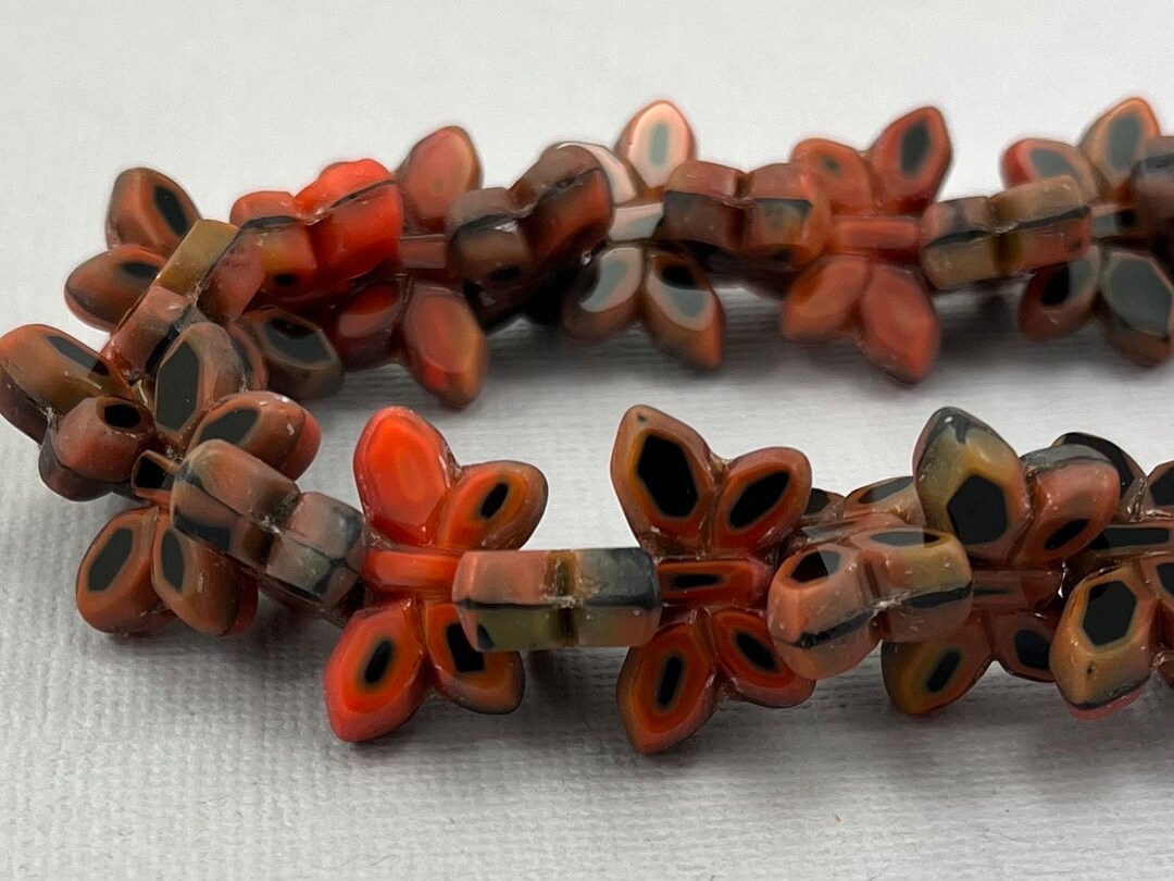 Mix, Variegated, Table Cut Czech Glass Butterfly Beads Raspberry Red ...