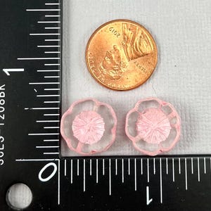 Crystal Clear Czech Hibiscus Glass Flower Beads, Chalky Rosaline Pink ...