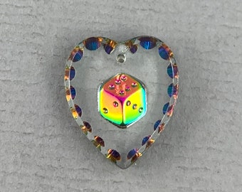 Crystal Clear Helio Pink Lizard Intaglio Buff Glass Heart - Etsy