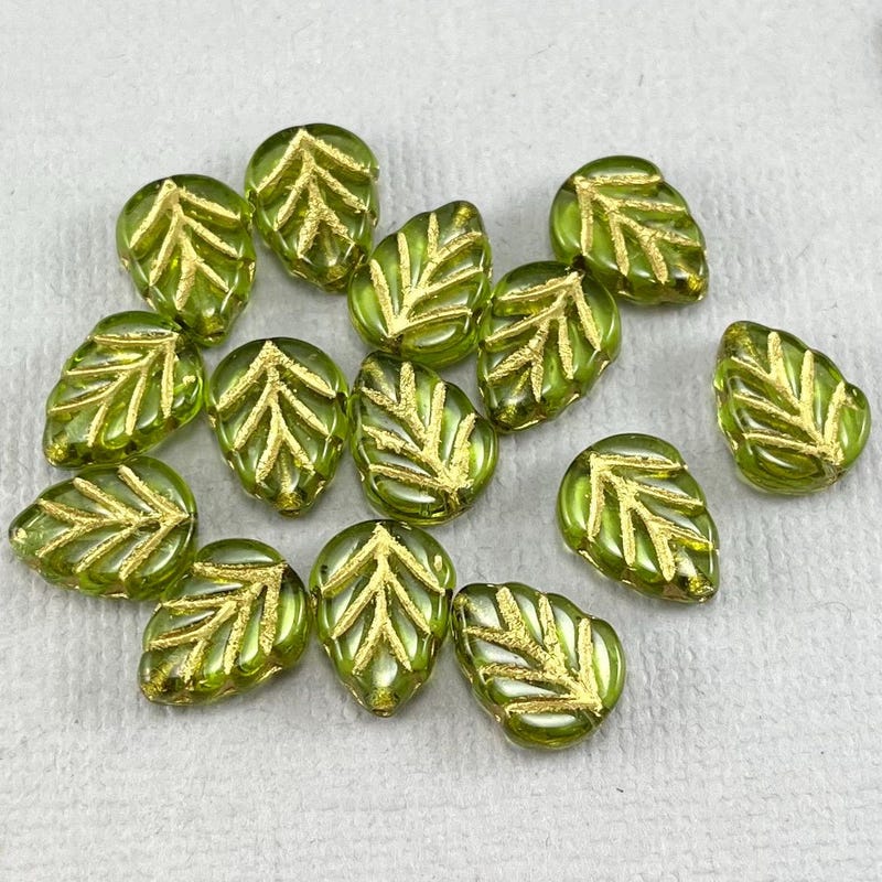 Leaf Beads - Etsy