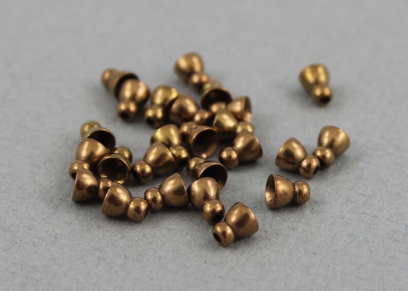 Tiny Raw Brass Cone Shaped Spacer Beads Caps 5mm X 4mm 24 - Etsy New ...