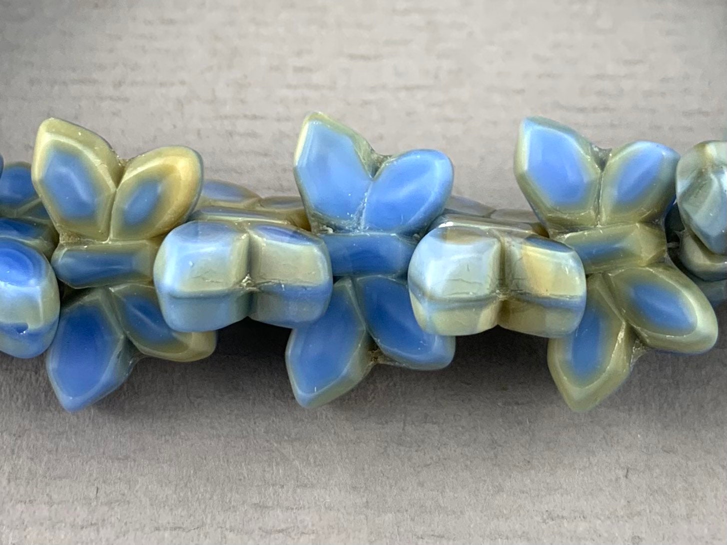 Pressed Periwinkle Blue Table Cut Czech Glass Butterfly | Etsy