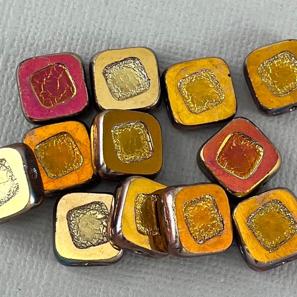 Square Glass Beads - Etsy