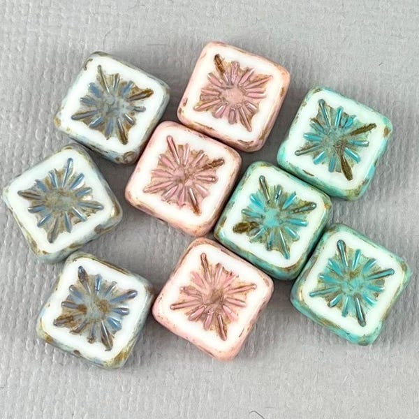 Square Glass Beads - Etsy