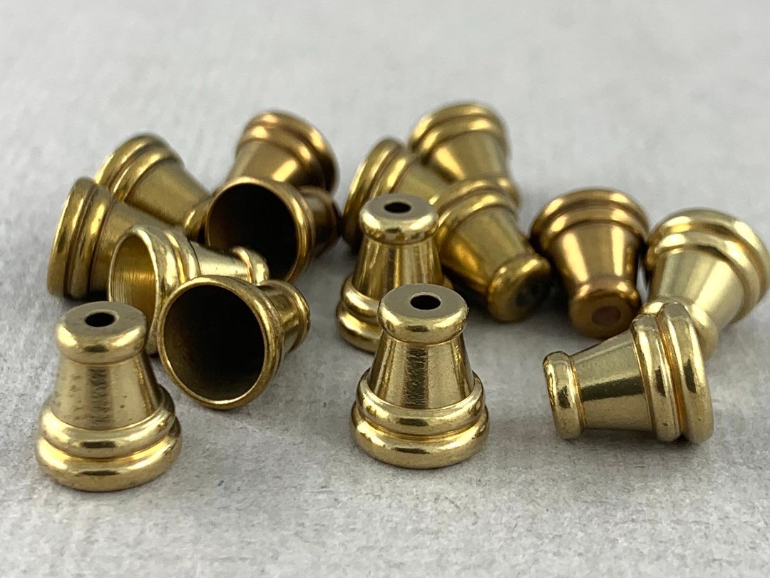 Raw Brass Fancy Cone Shaped Bead Caps - 8mm X 8mm - 12 Pcs - BC136 - Etsy